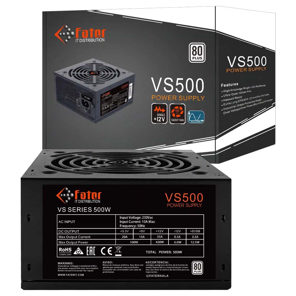 قیمت و خرید منبع تغذیه 500 وات فاطر مدل VS500 - تونیک تک